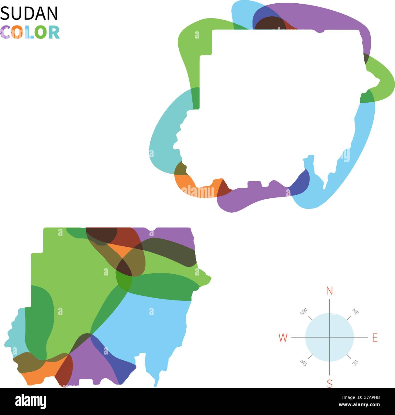 Abstract vector color map of Sudan Stock Vector Image & Art - Alamy