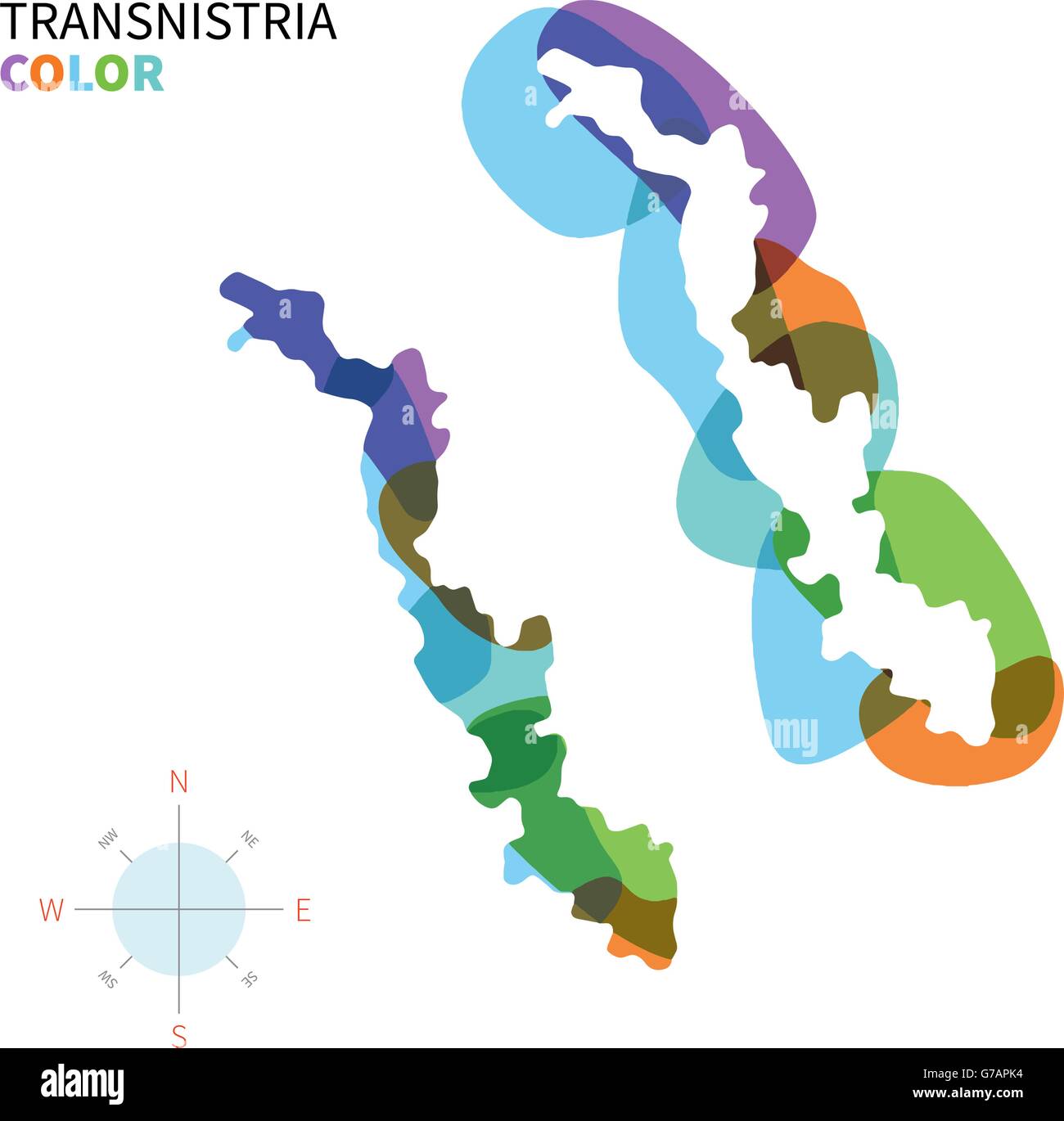 Abstract vector color map of Transnistria Stock Vector Image & Art - Alamy
