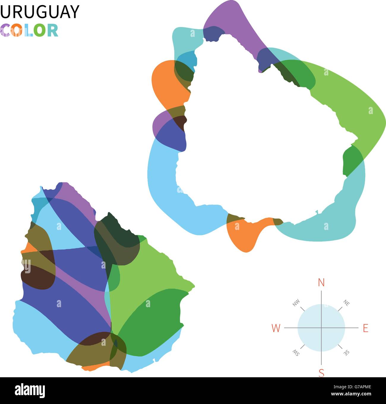 Uruguay map Stock Vector Images - Alamy