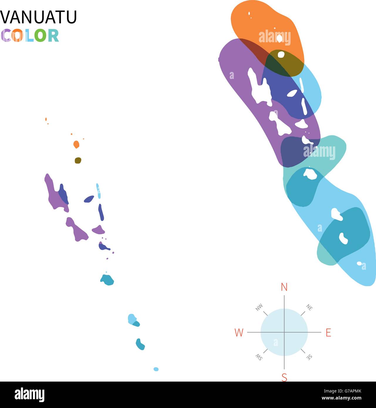 Vanuatu map Stock Vector Images - Alamy