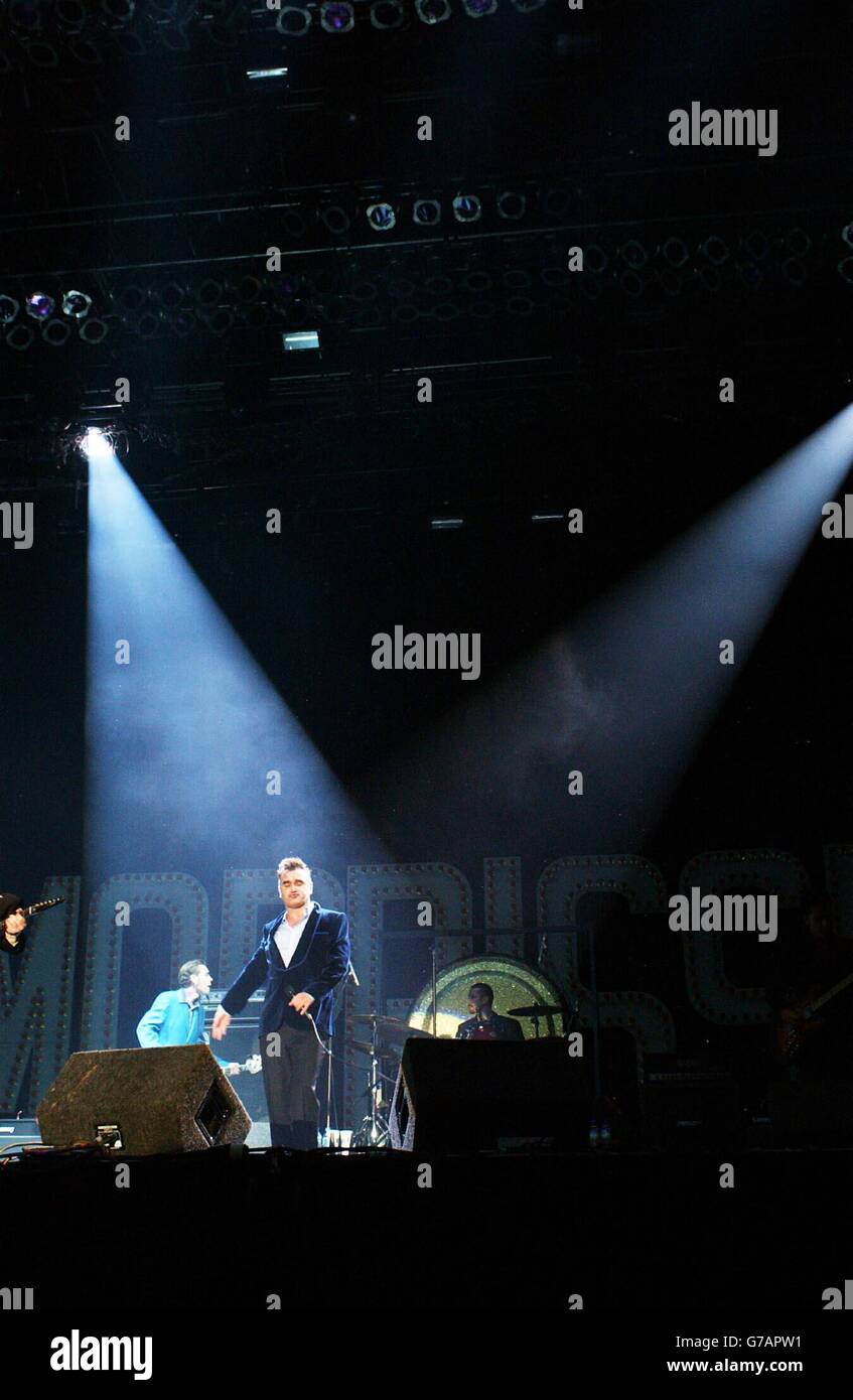 Morrissey performing on the main stage hi-res stock photography and ...