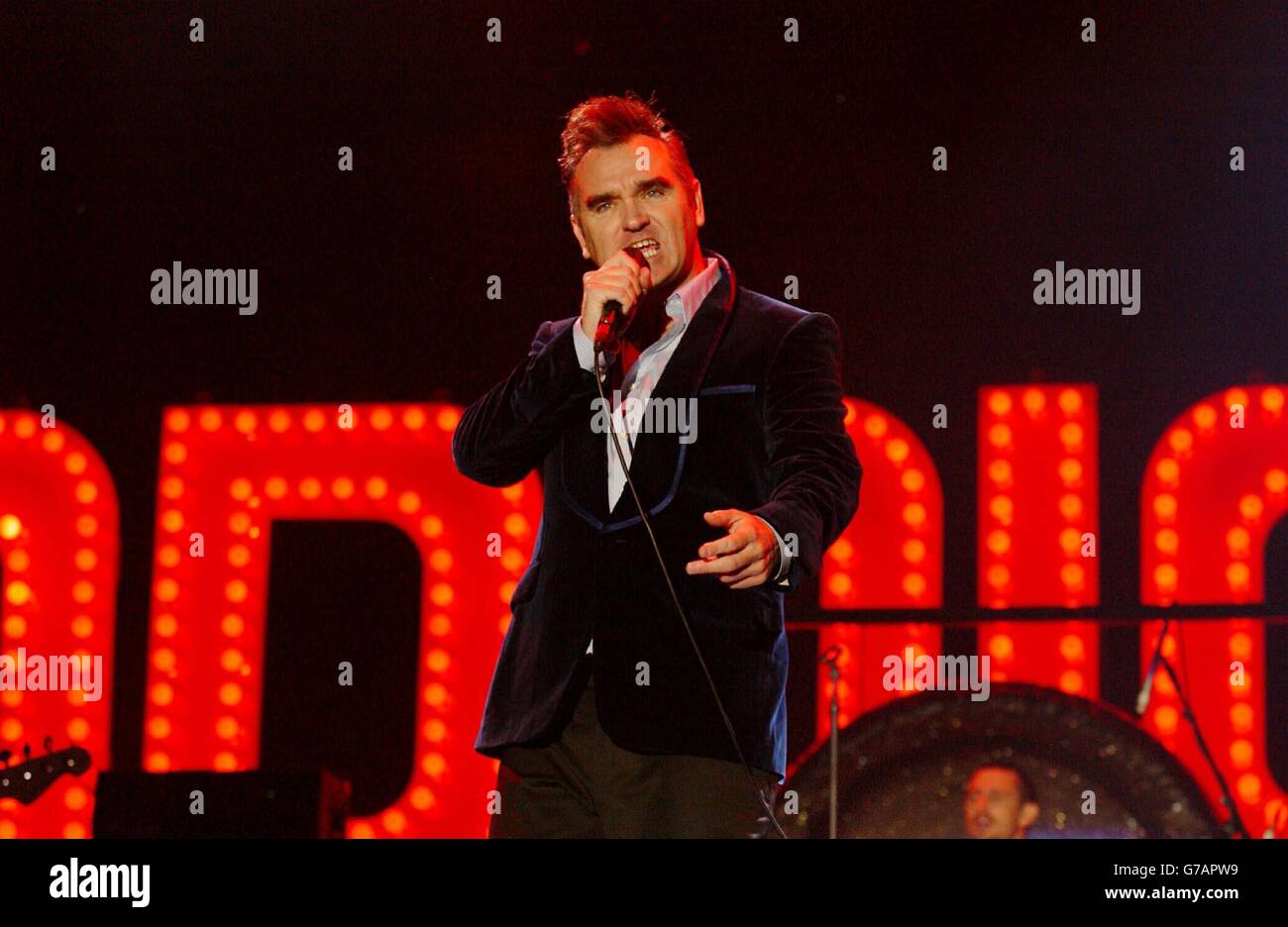 Morrissey performing on the main stage hi-res stock photography and ...
