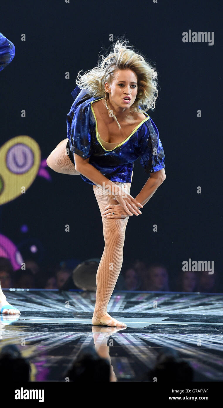 Judge Kimberly Wyatt during a live show of Sky 1's Got To Dance TV ...