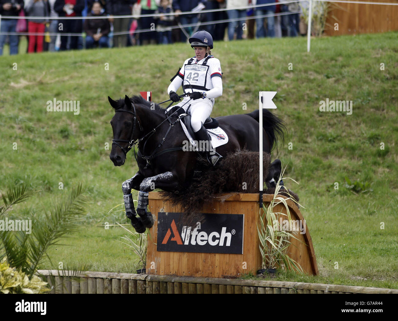Great Britain's Nicola Wilson riding Annie Clover competes in the cross ...