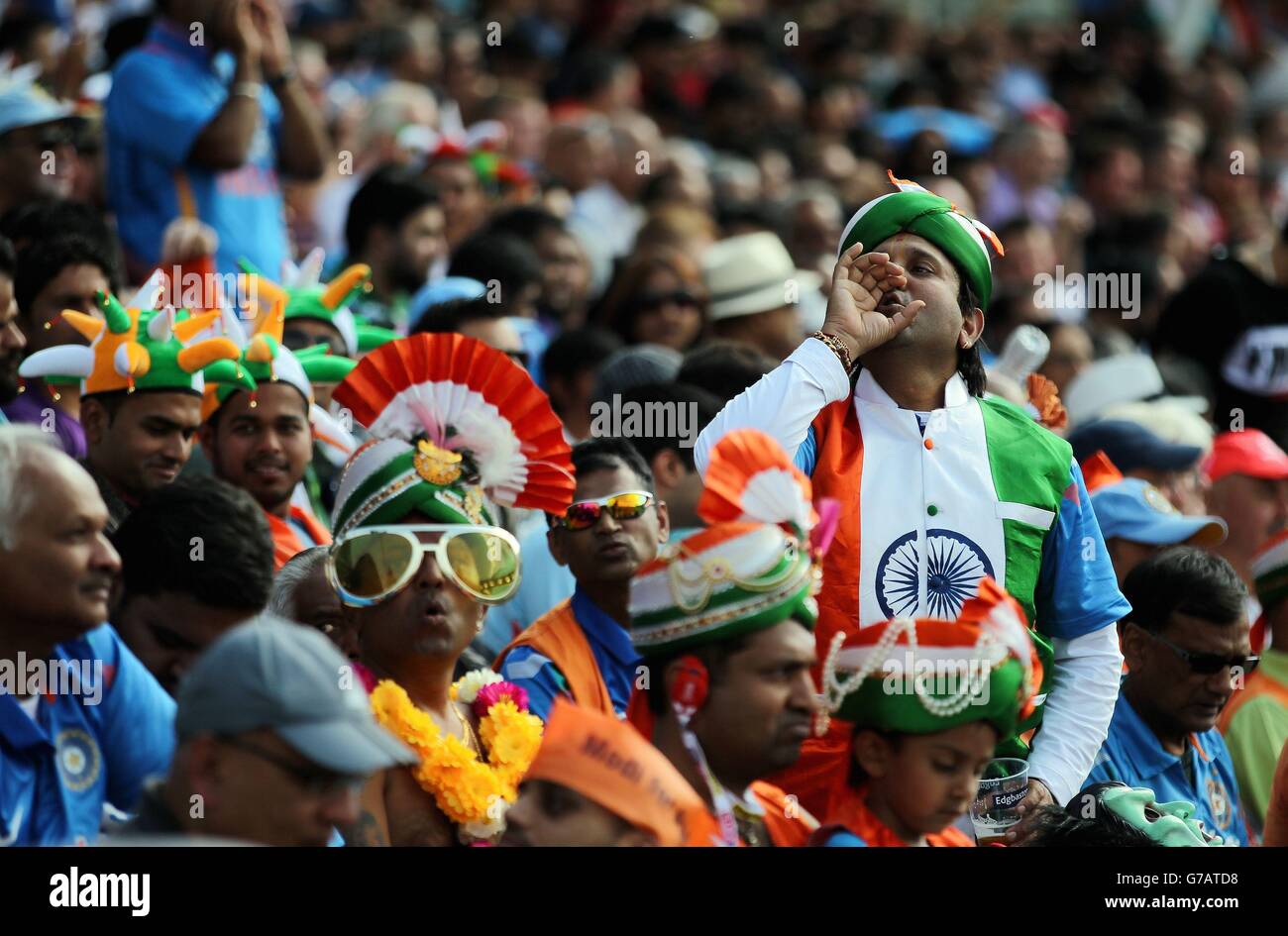 India fans in crowd fourth one day international edgbaston hi-res stock ...