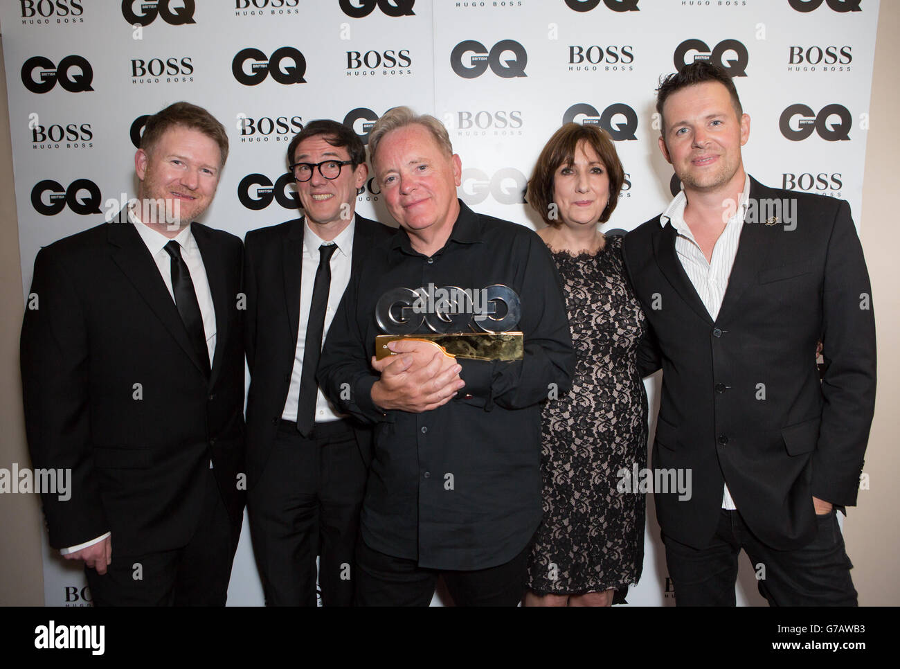 New Order band after winning the Inspiration award at the GQ Men of the ...