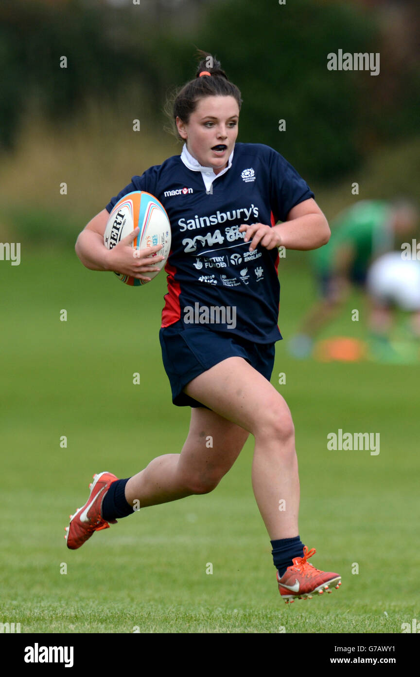Scotland's Abigail Evans competes in the rugby sevens during the ...