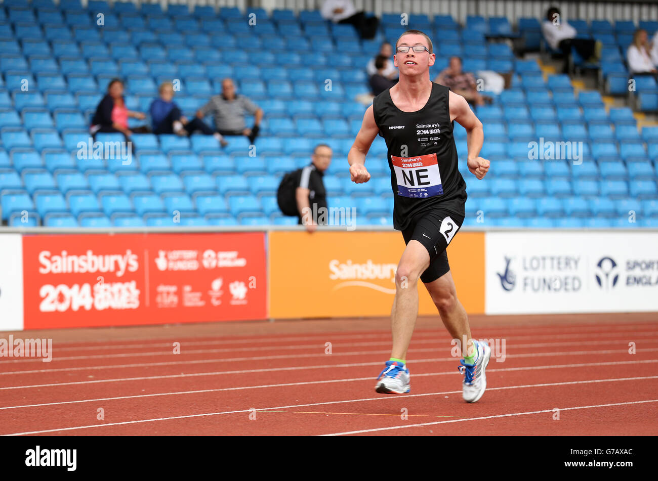 North East's Benjamin Heflin T36 in action in the 400m Ambulant Boys at ...