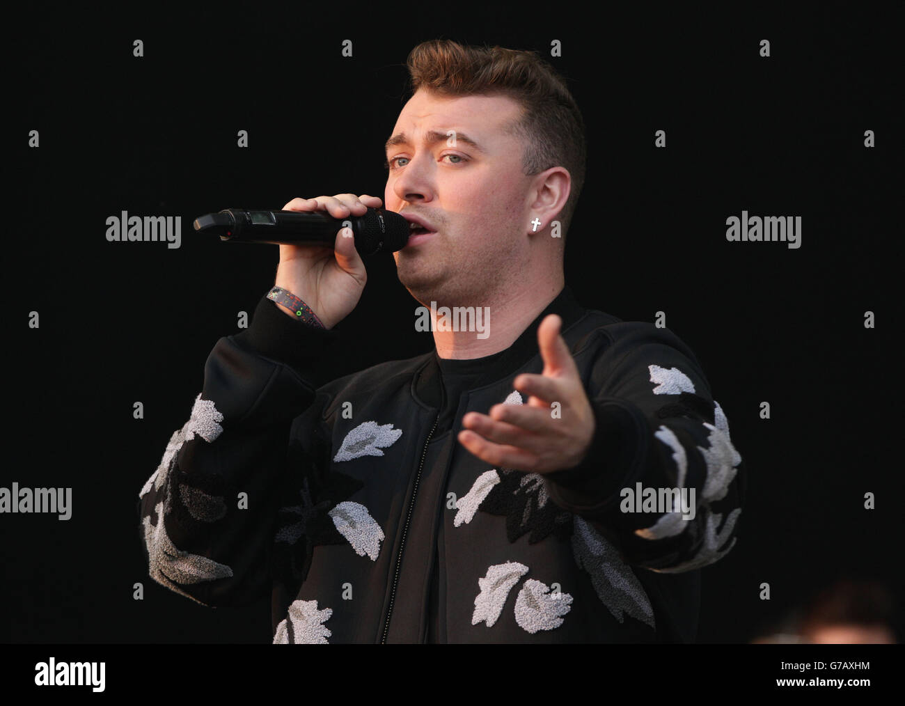 Sam Smith performing on the Main Stage at Bestival, held at Robin Hill ...