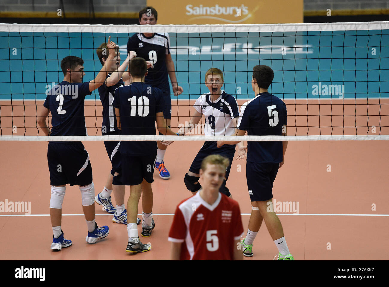 Scotland West boys Stuart MacKenzie (2nd right) celebrates a point ...