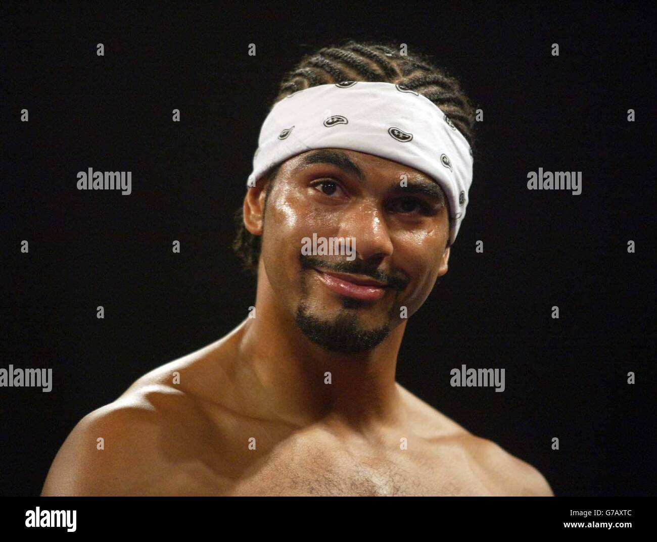 David Haye ahead of his fight with Carl Thompson, at Wembley Arena, for ...