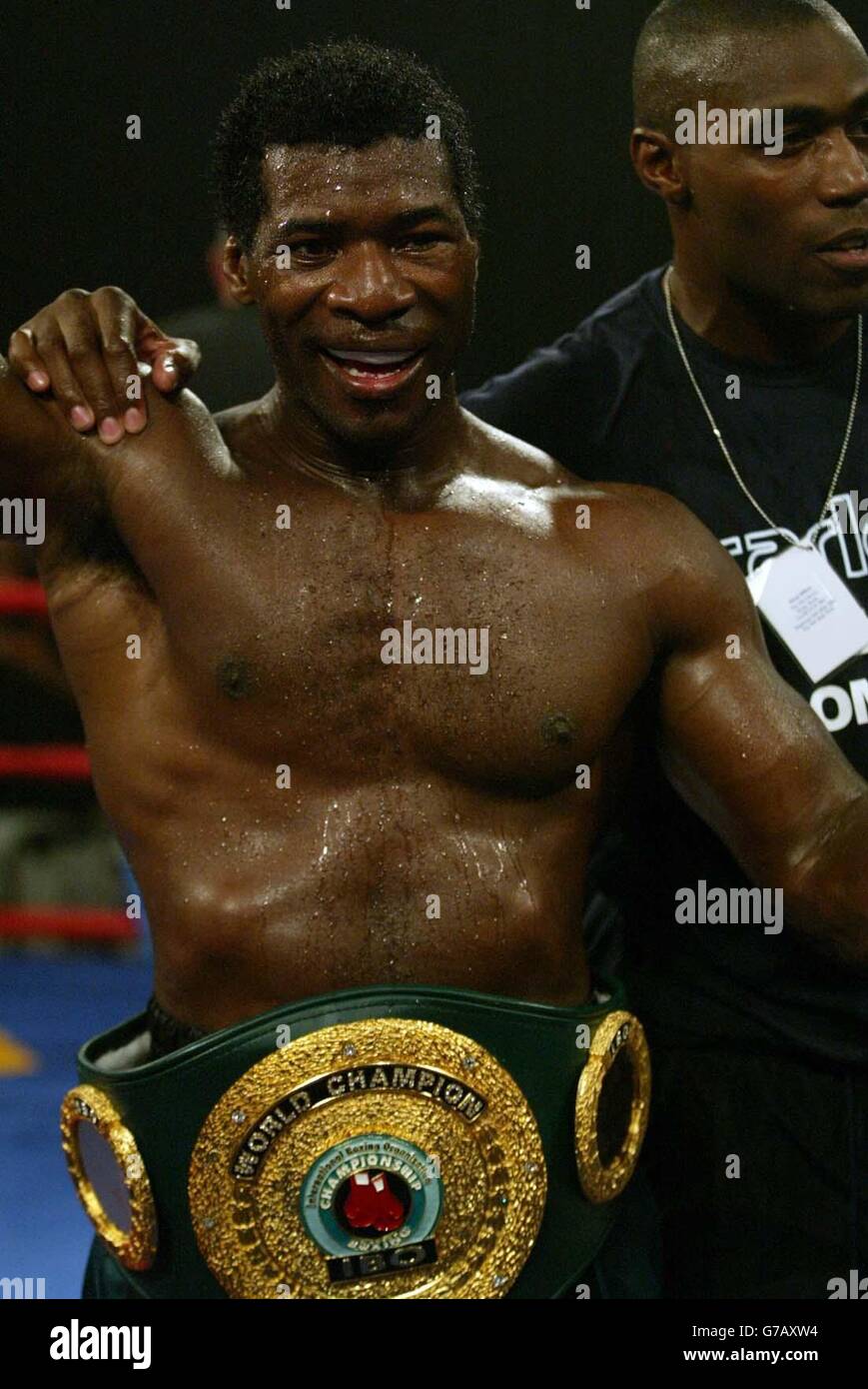 Carl Thompson v David Haye. Carl Thompson celebrates after beating ...
