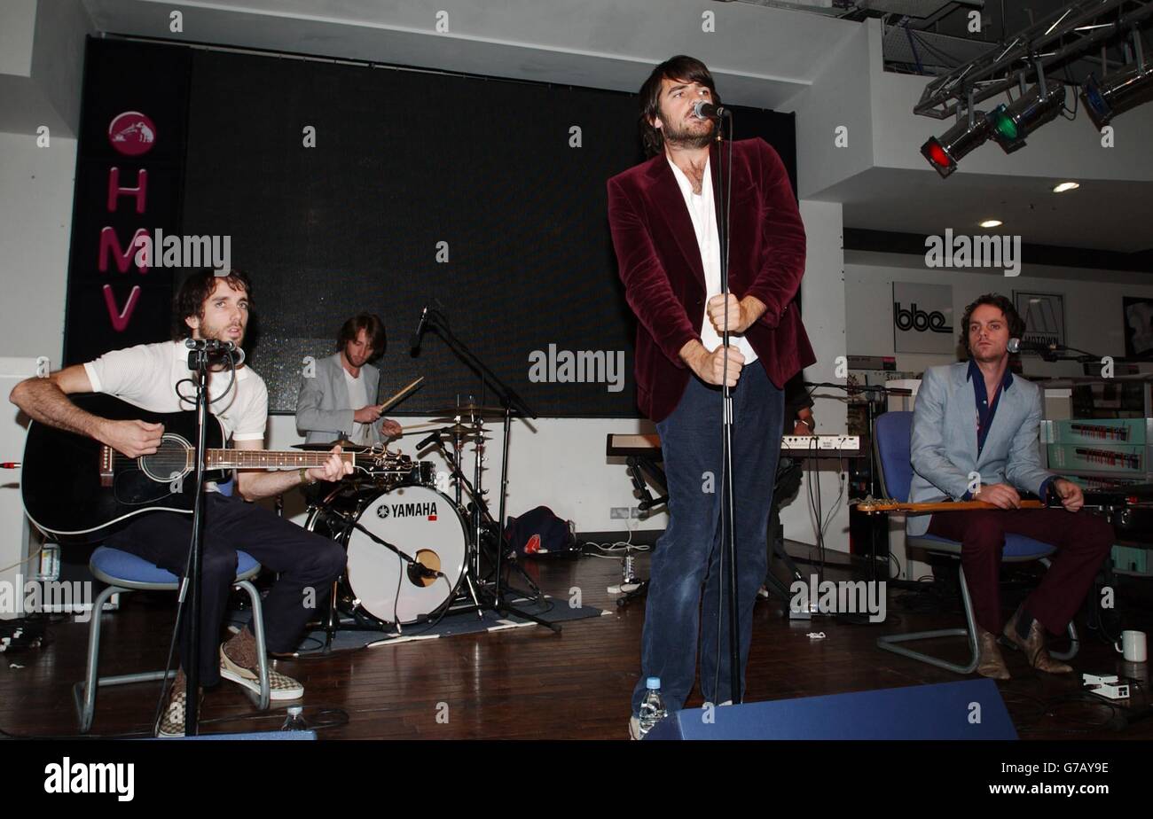 The Thrills perform on stage at HMV Oxford Street, central London. The ...