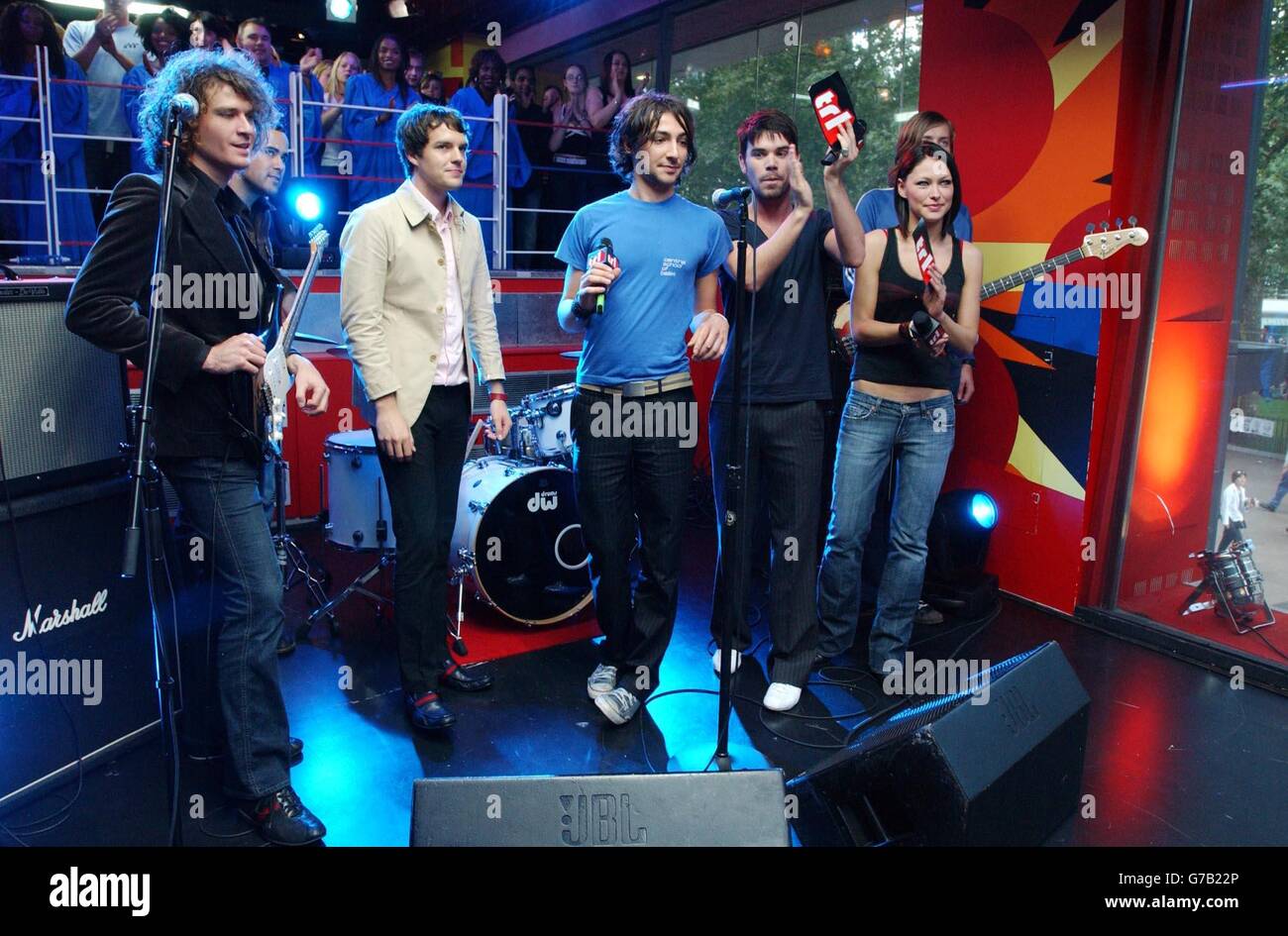 US band The Killers during their guest appearance on MTV's TRL - Total ...