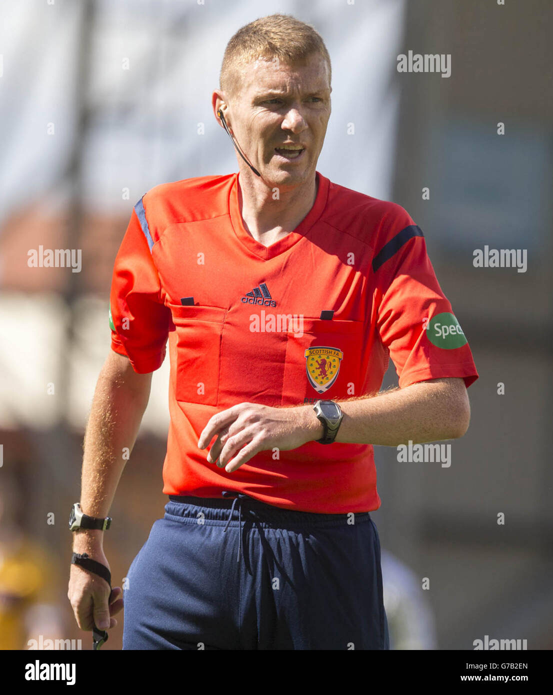 Referee Callum Murray during the Scottish Premiership match at Fir Park ...