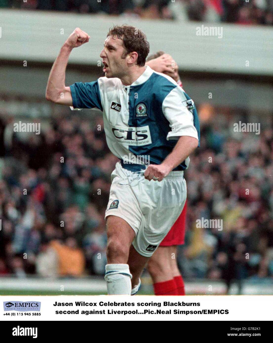 Jason wilcox celebrates scoring blackburns second goal against ...
