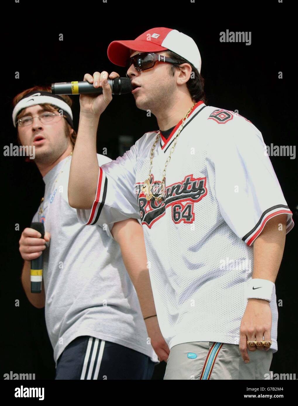 Welsh rap collective Goldie Lookin' Chain perform live on the NME Stage ...