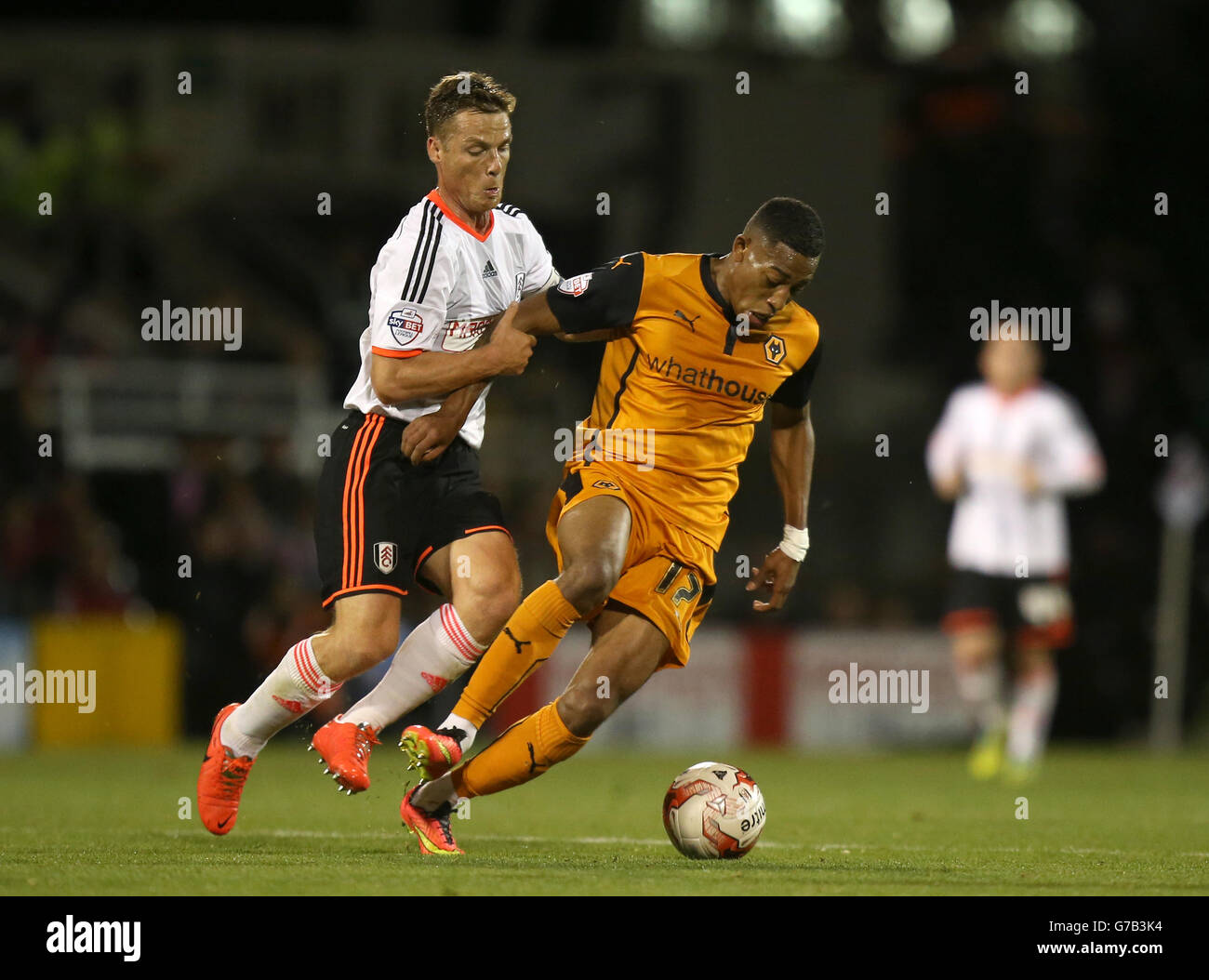 Fulham's Scott Parker (left) and Wolverhampton Wanderers' Rajiv van La ...