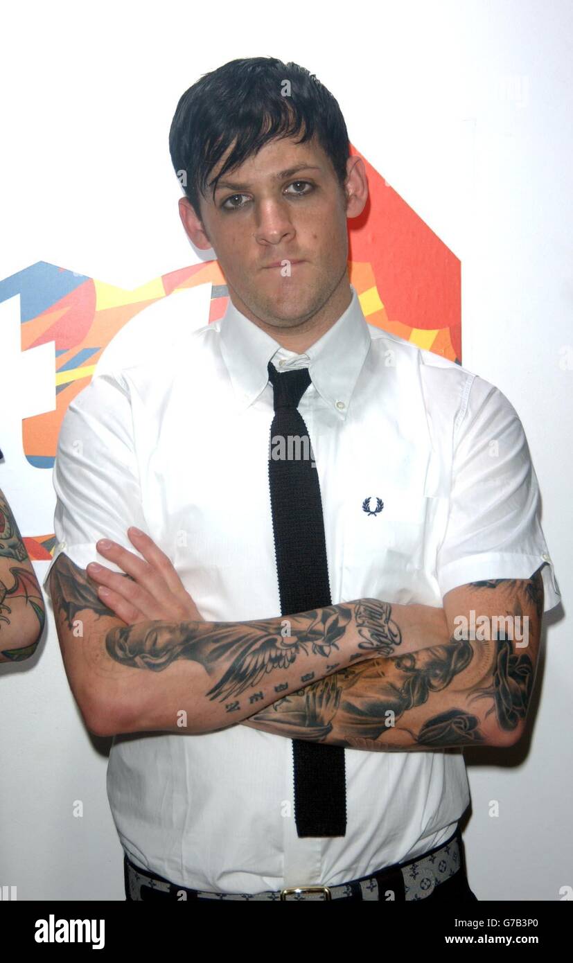 Joel Madden from band Good Charlotte during their guest appearance on ...