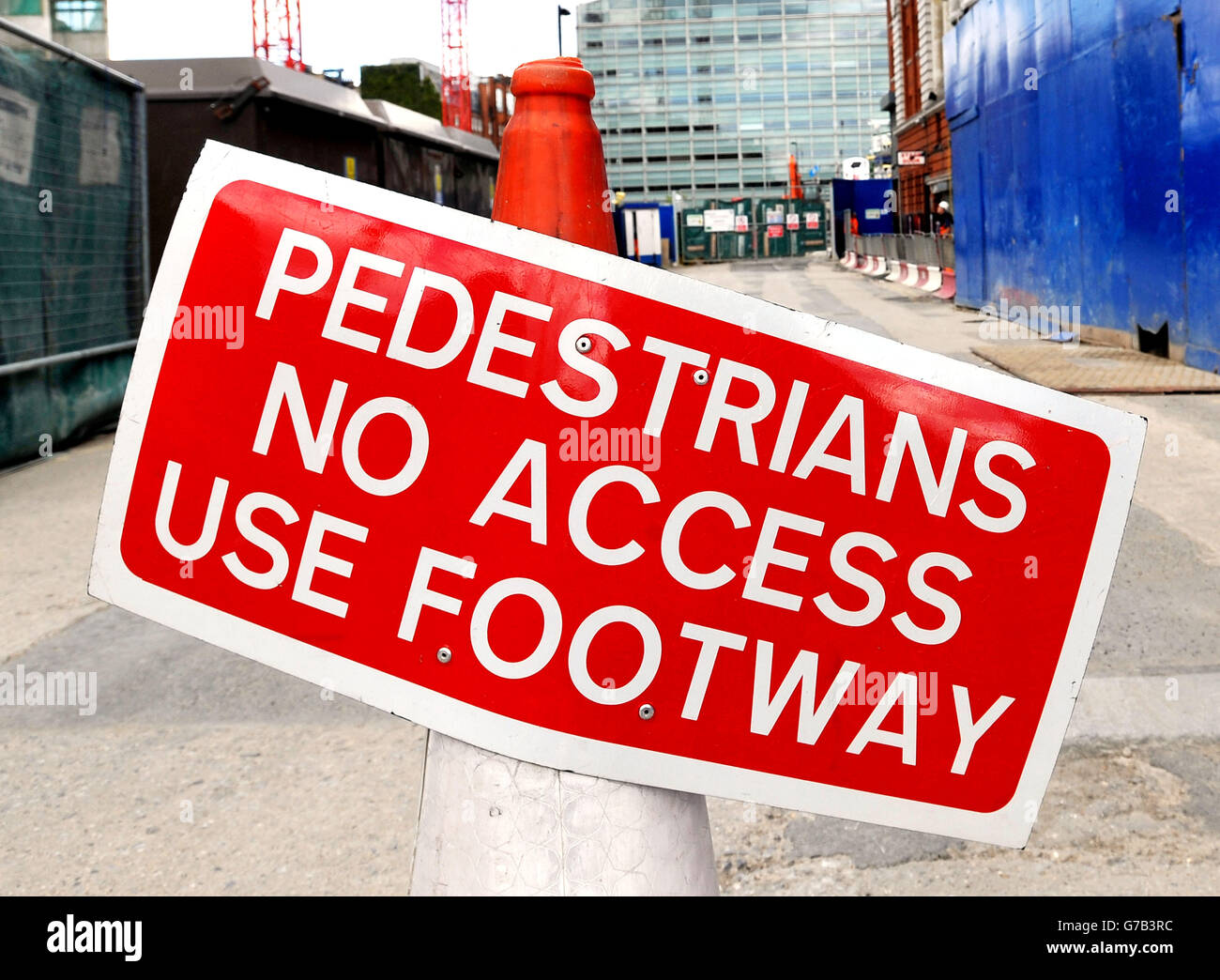 Stock photo of a construction safety information sign at the site ...