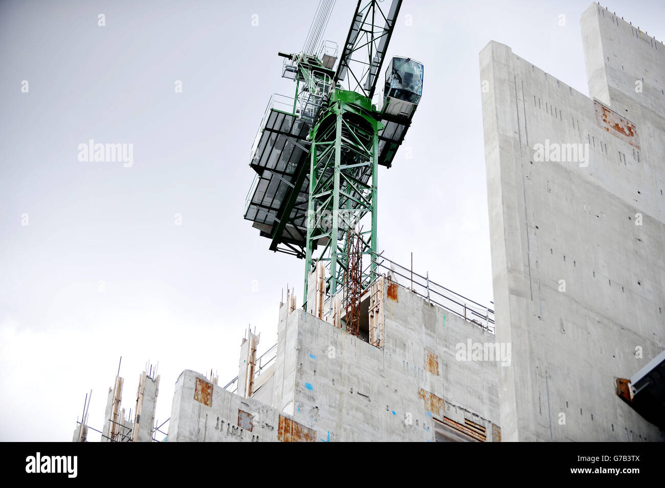 Stock photo of a crane at the construction site of the new offices of ...