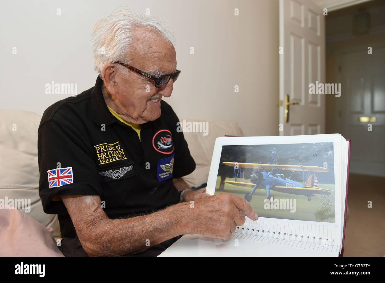 94-year-old wing walker Stock Photo - Alamy
