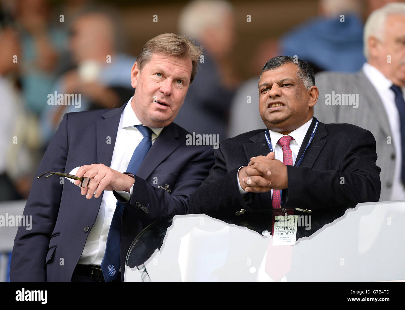 Queens Park Rangers chairman Tony Fernandes (right) with QPR Chief Exec ...