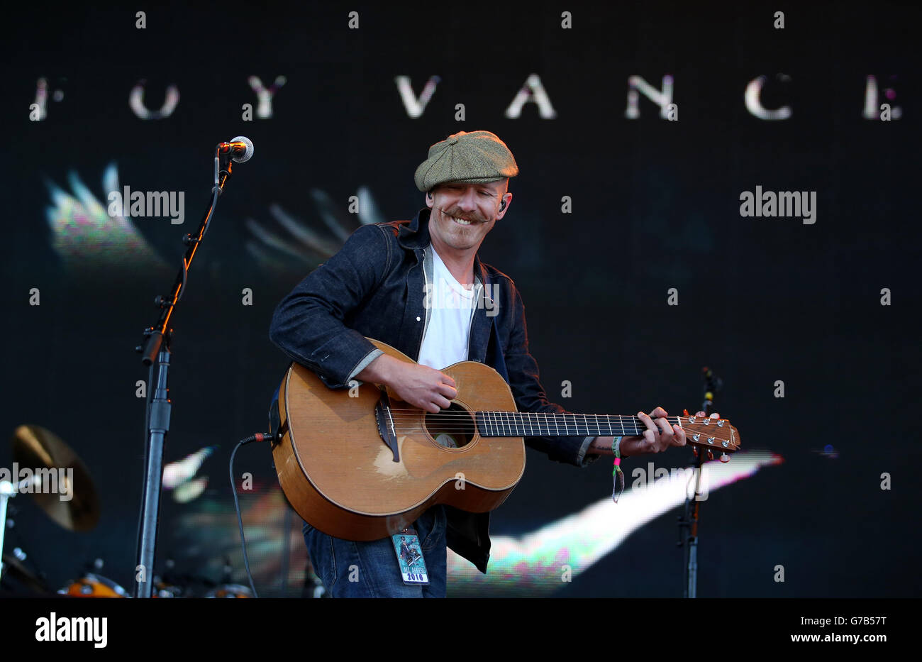 EDITORIAL USE ONLY Foy Vance from Northern Ireland performing the warm ...