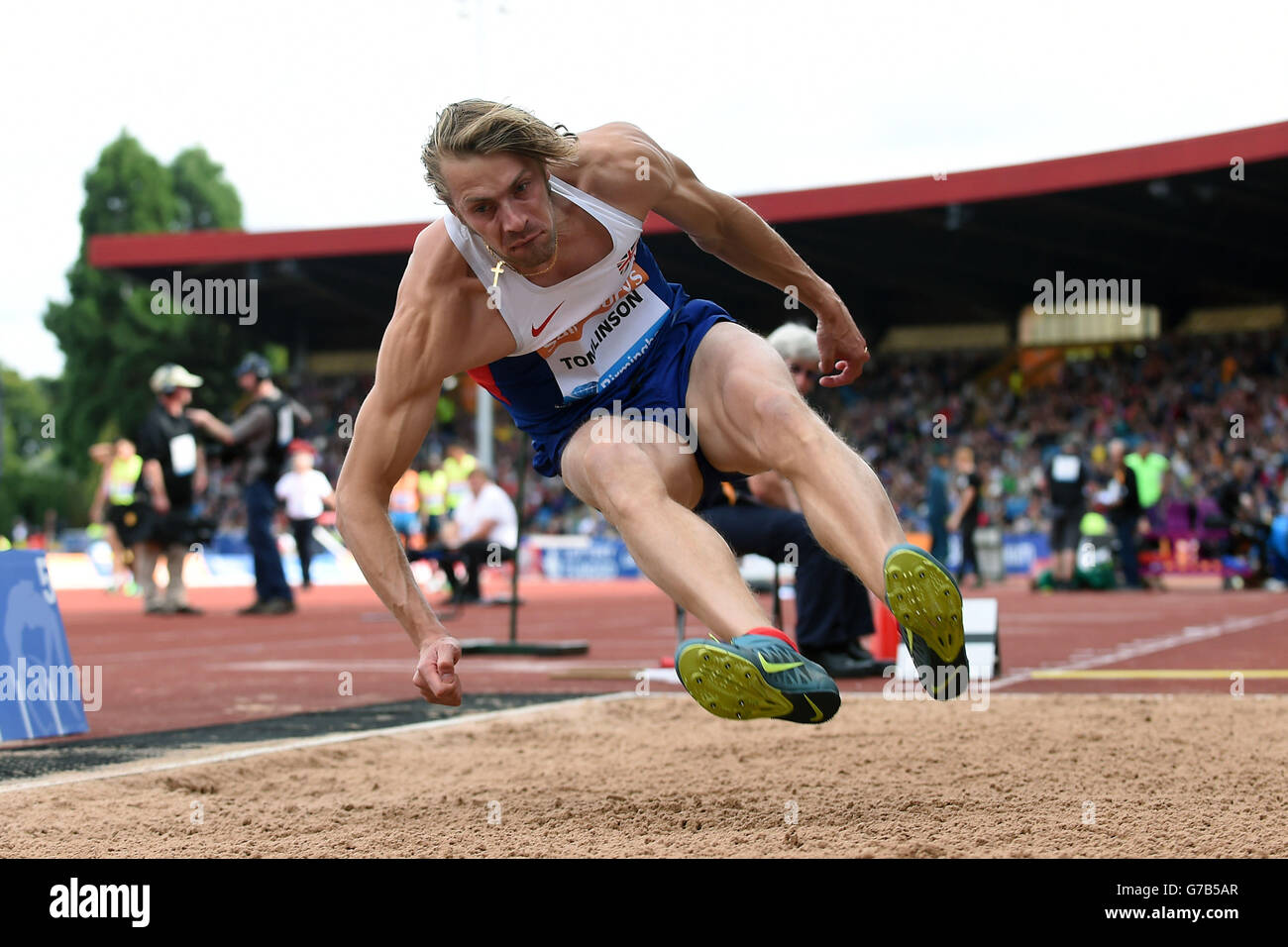 Great Britain's Chris Tomlinson competes in the Men's Long Jump during ...