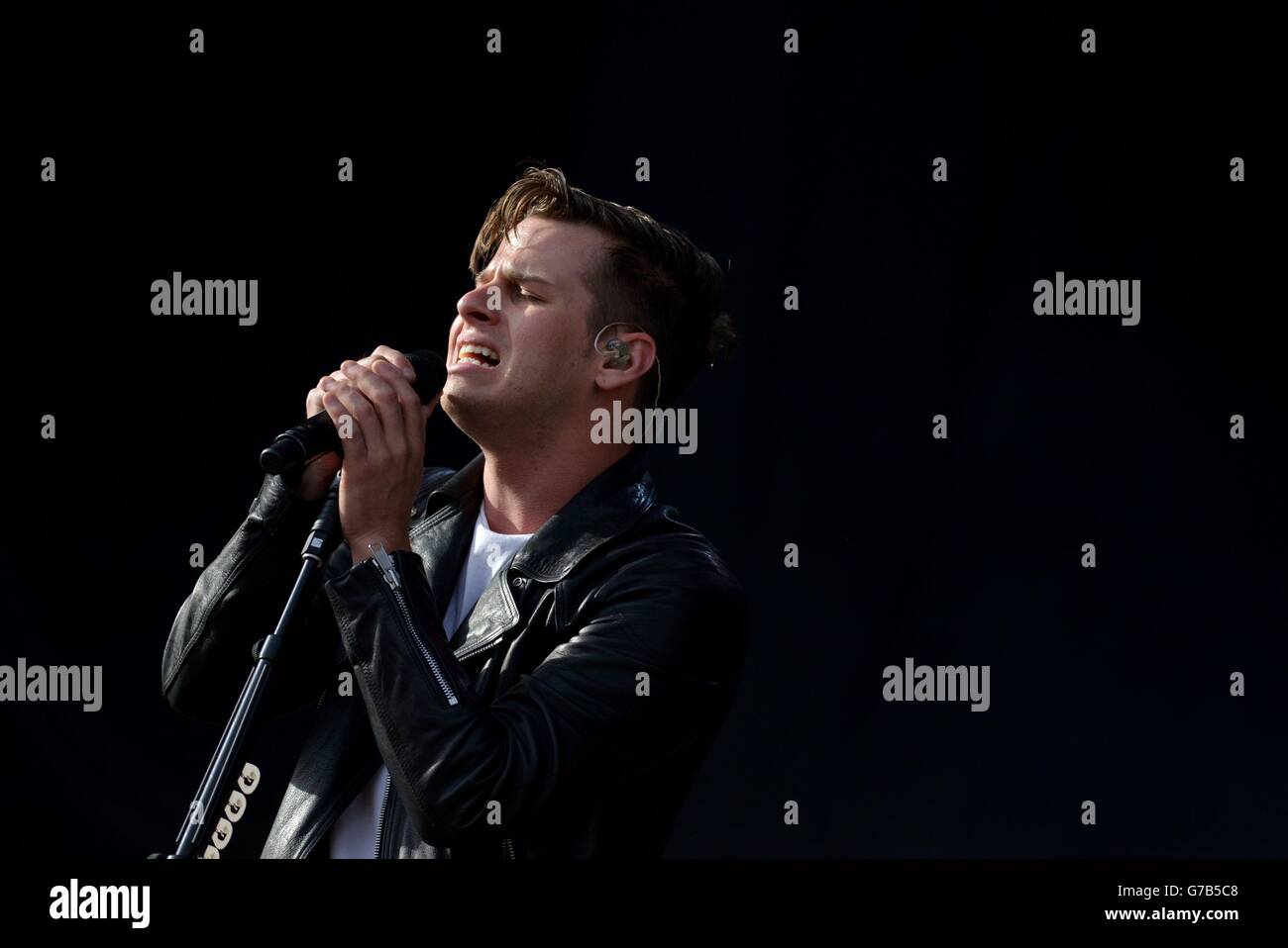 Leeds Festival 2014 - Day Three. Mark Foster of Foster The People ...