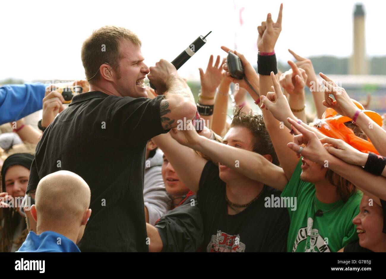 Al Barr of the Dropkick Murphys performing on the Main Stage, during ...