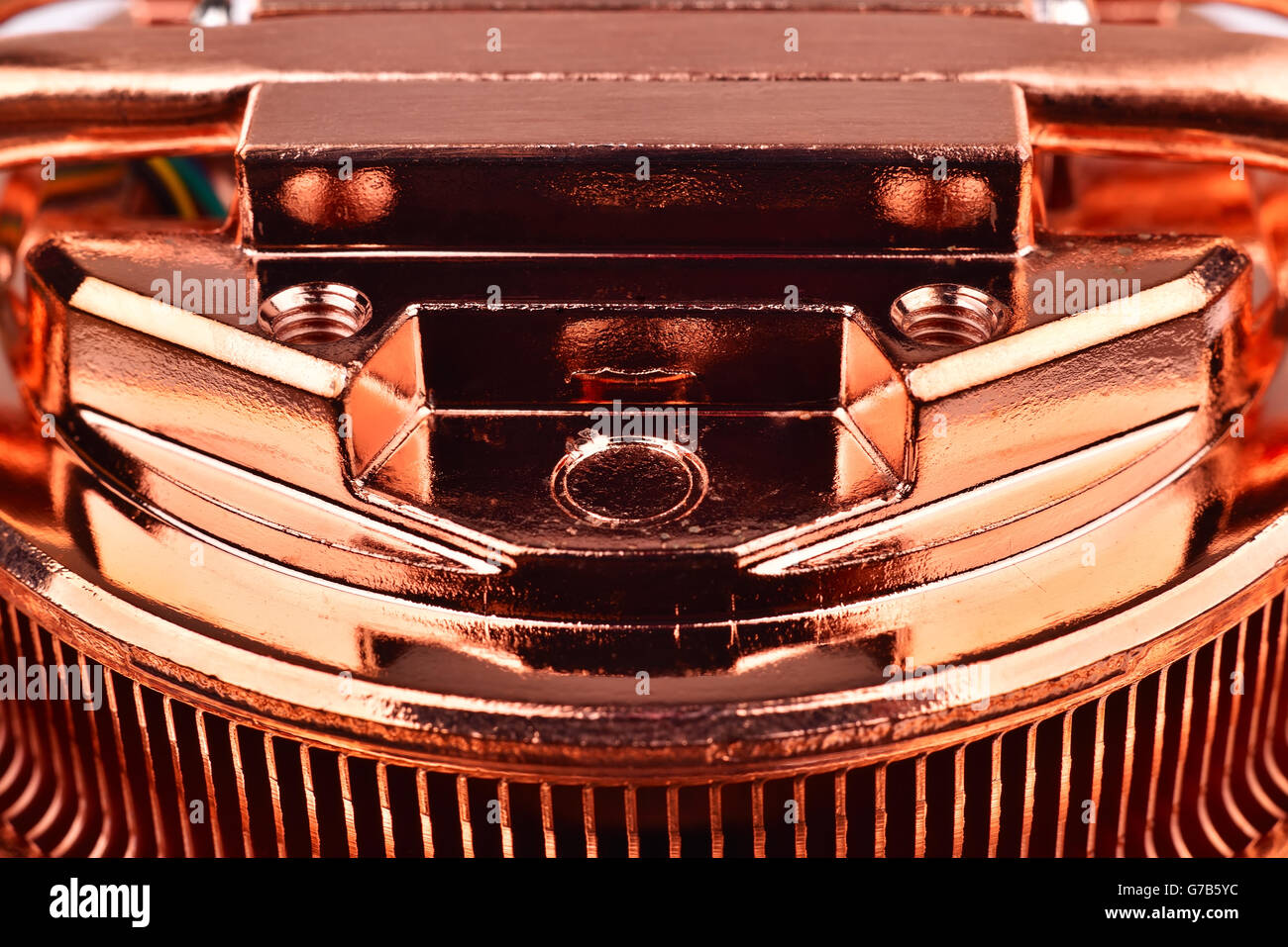 Air cooling system for the CPU. Copper cpu cooler Stock Photo - Alamy
