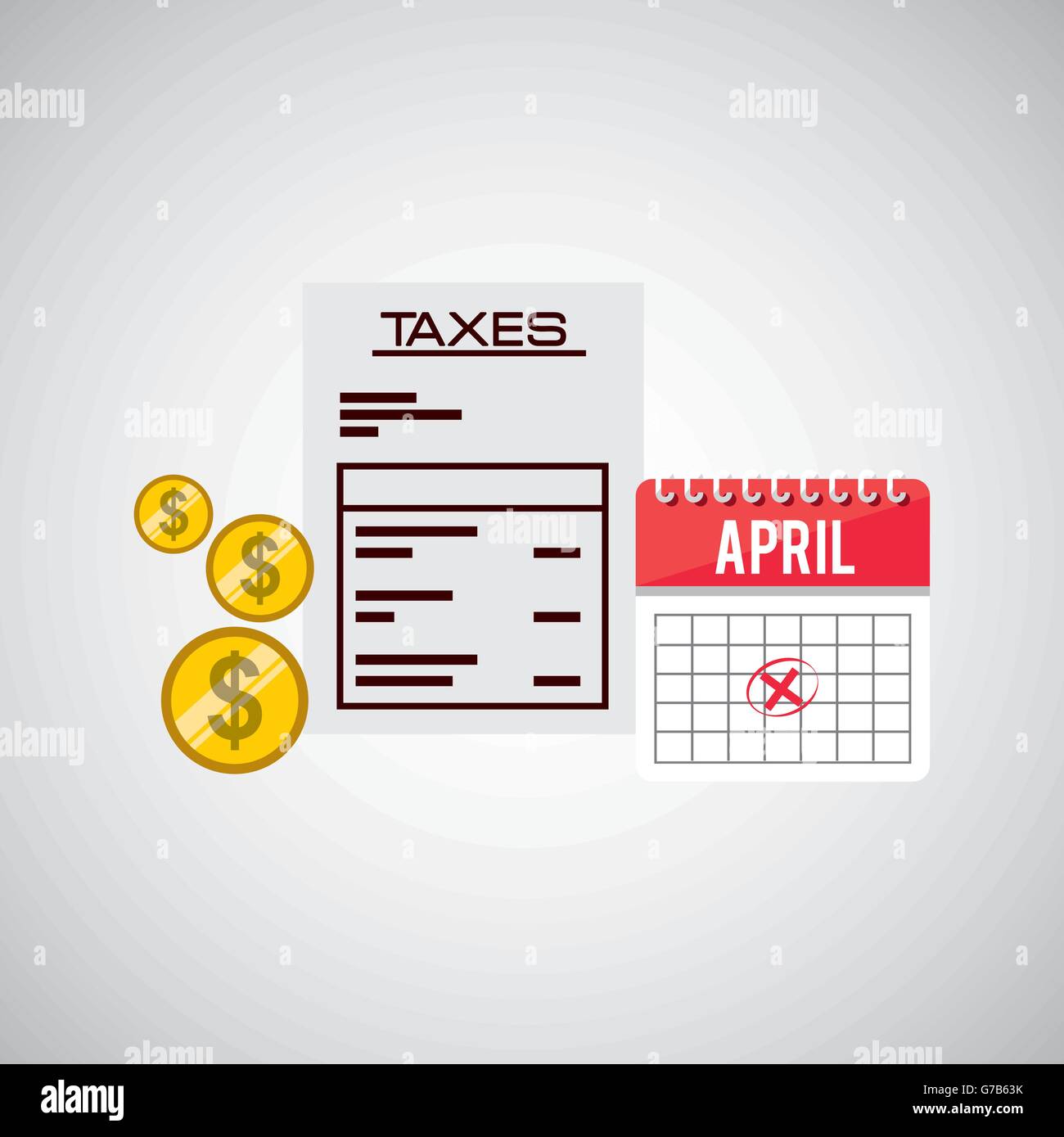 tax time design Stock Vector Image & Art - Alamy