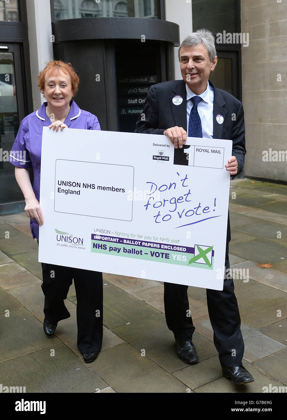 Health worker Mary Locke, from Birmingham, accompanies UNISON General ...