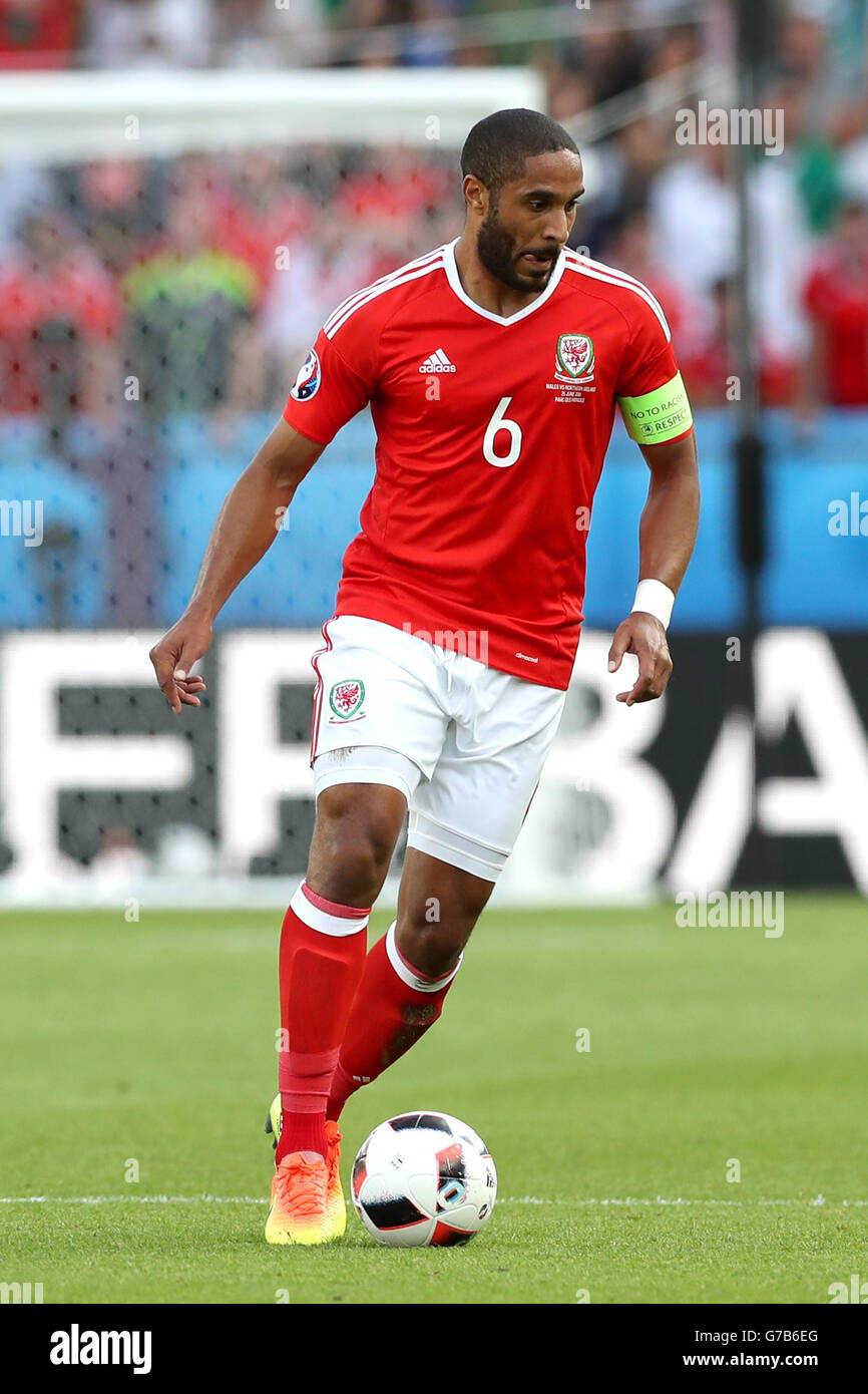 Wales' Ashley Williams during the round of 16 match at the Parc de ...