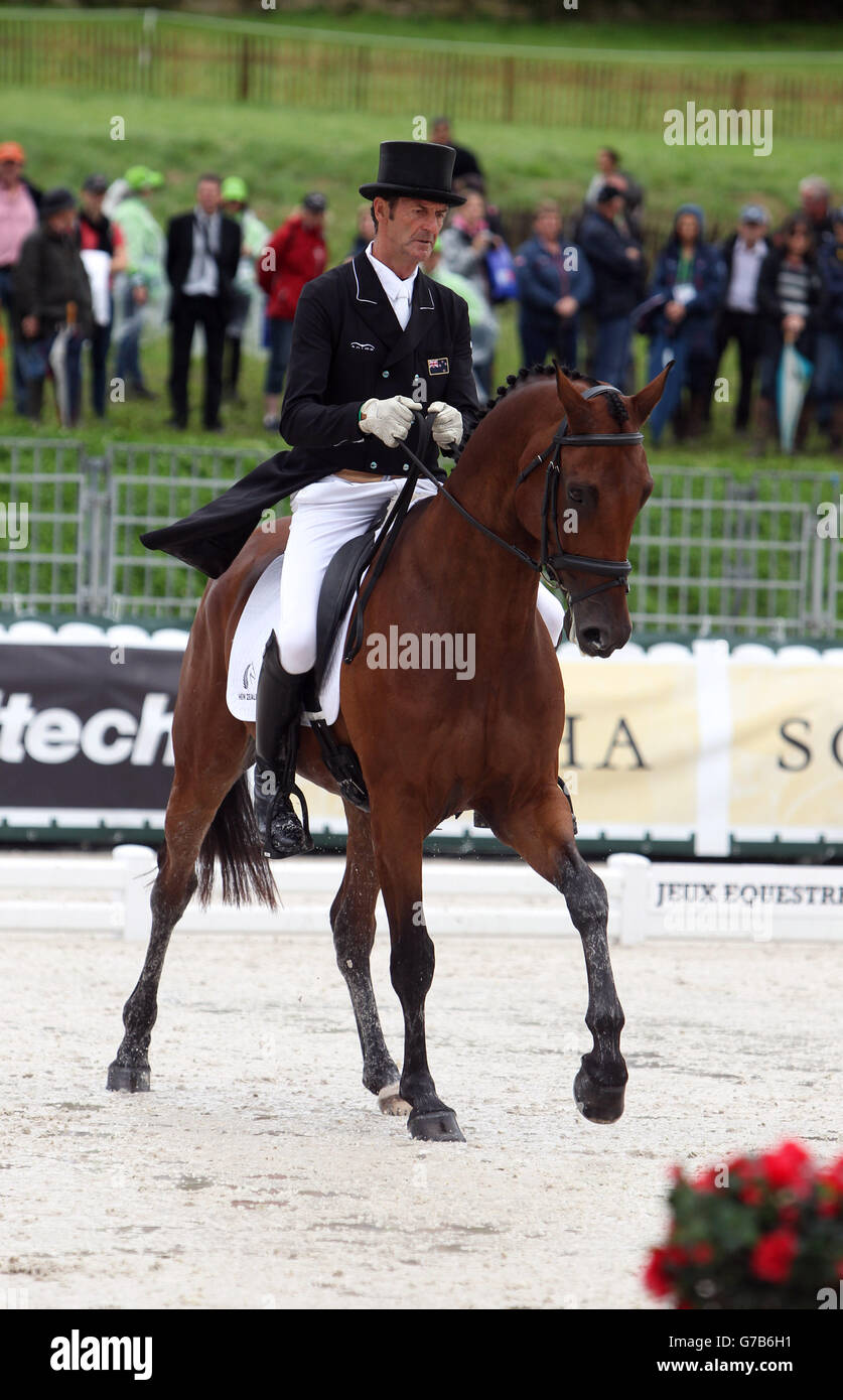 New Zealand's Mark Todd riding Leonidas II competes in the dressage ...