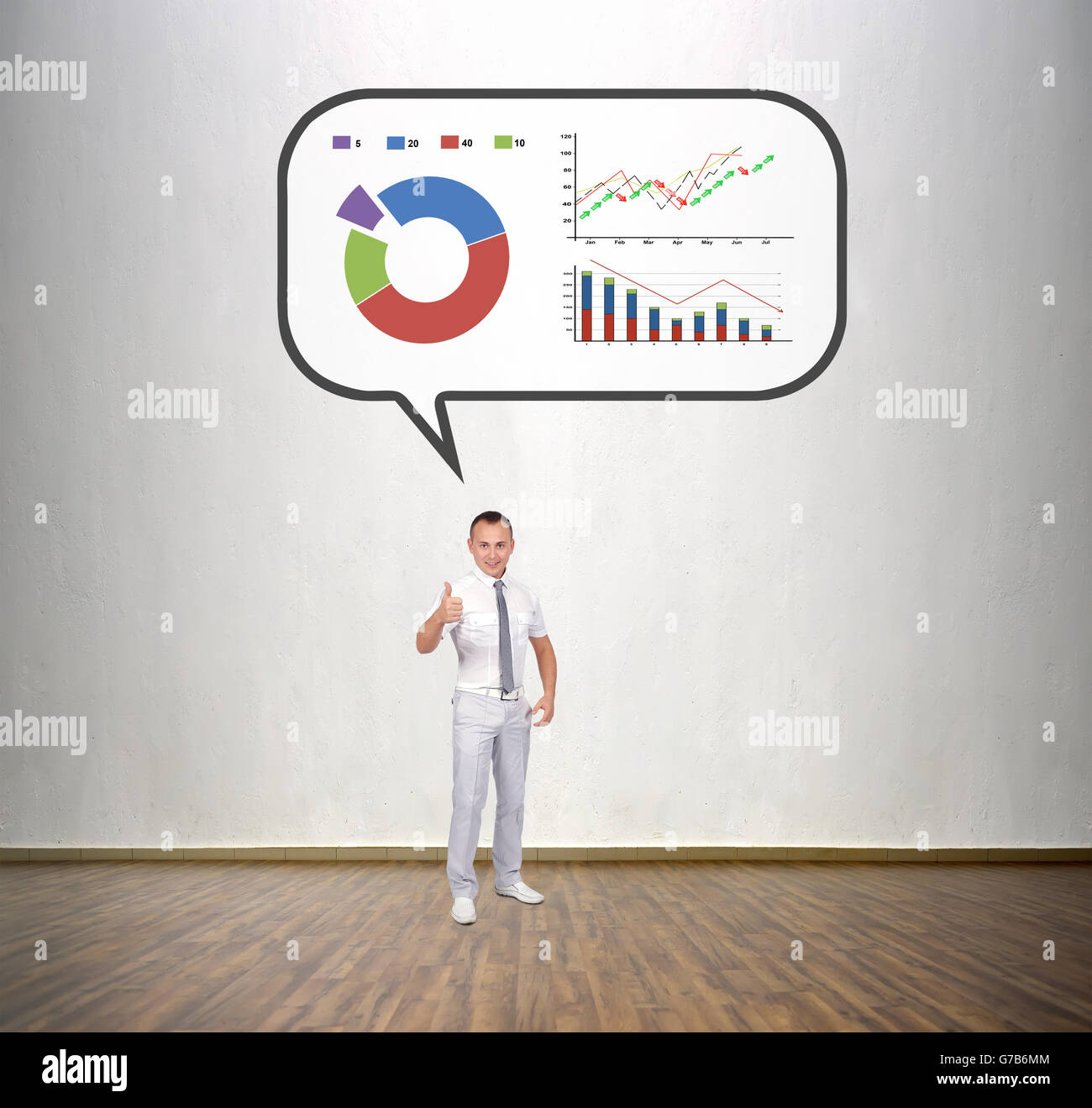 Business graph thumb up hi-res stock photography and images - Alamy