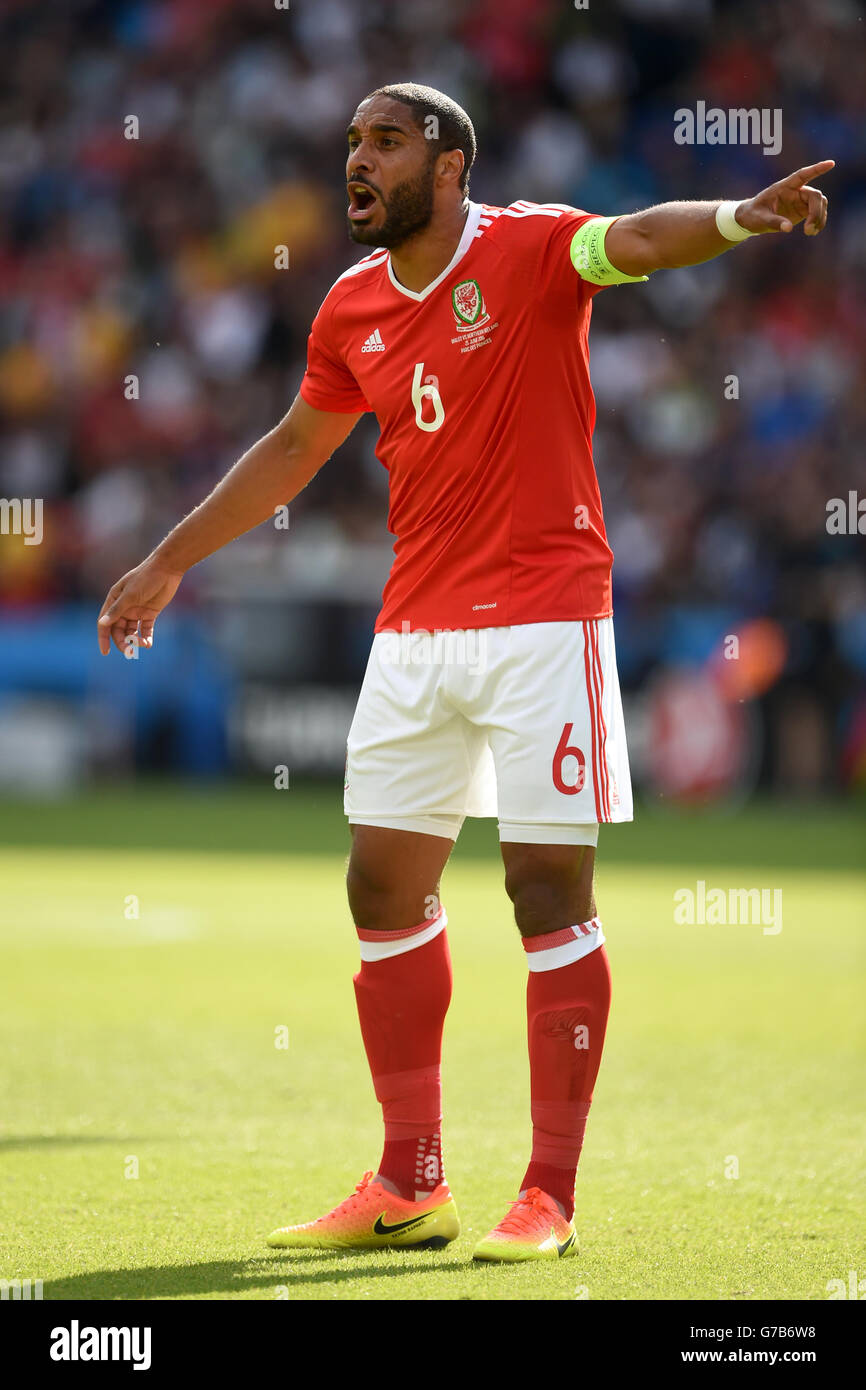 Wales' Ashley Williams during the round of 16 match at the Parc de ...