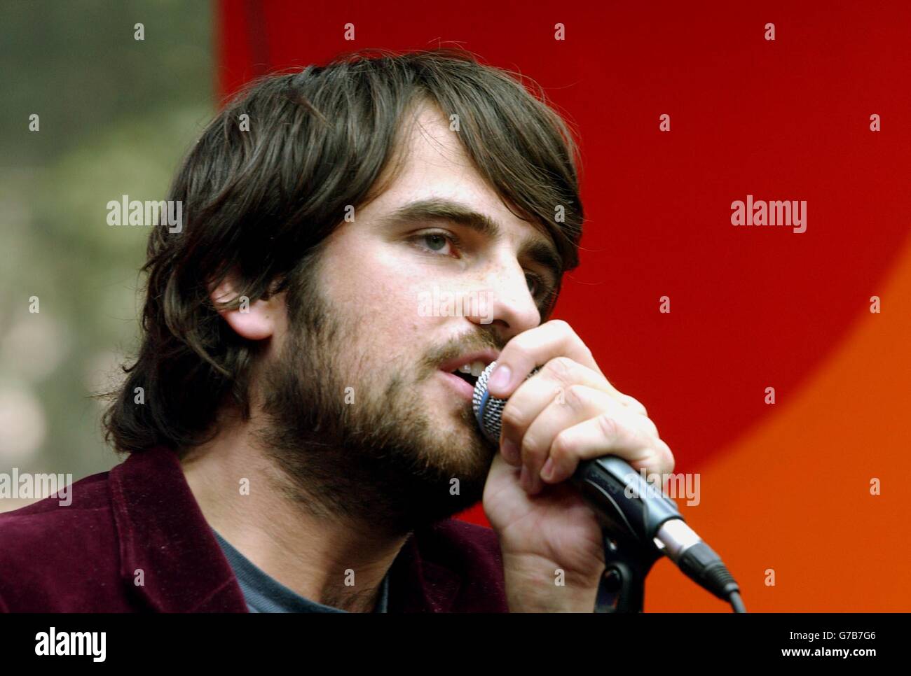 Conor Deasy of The Thrills during their guest appearance on MTV's TRL ...