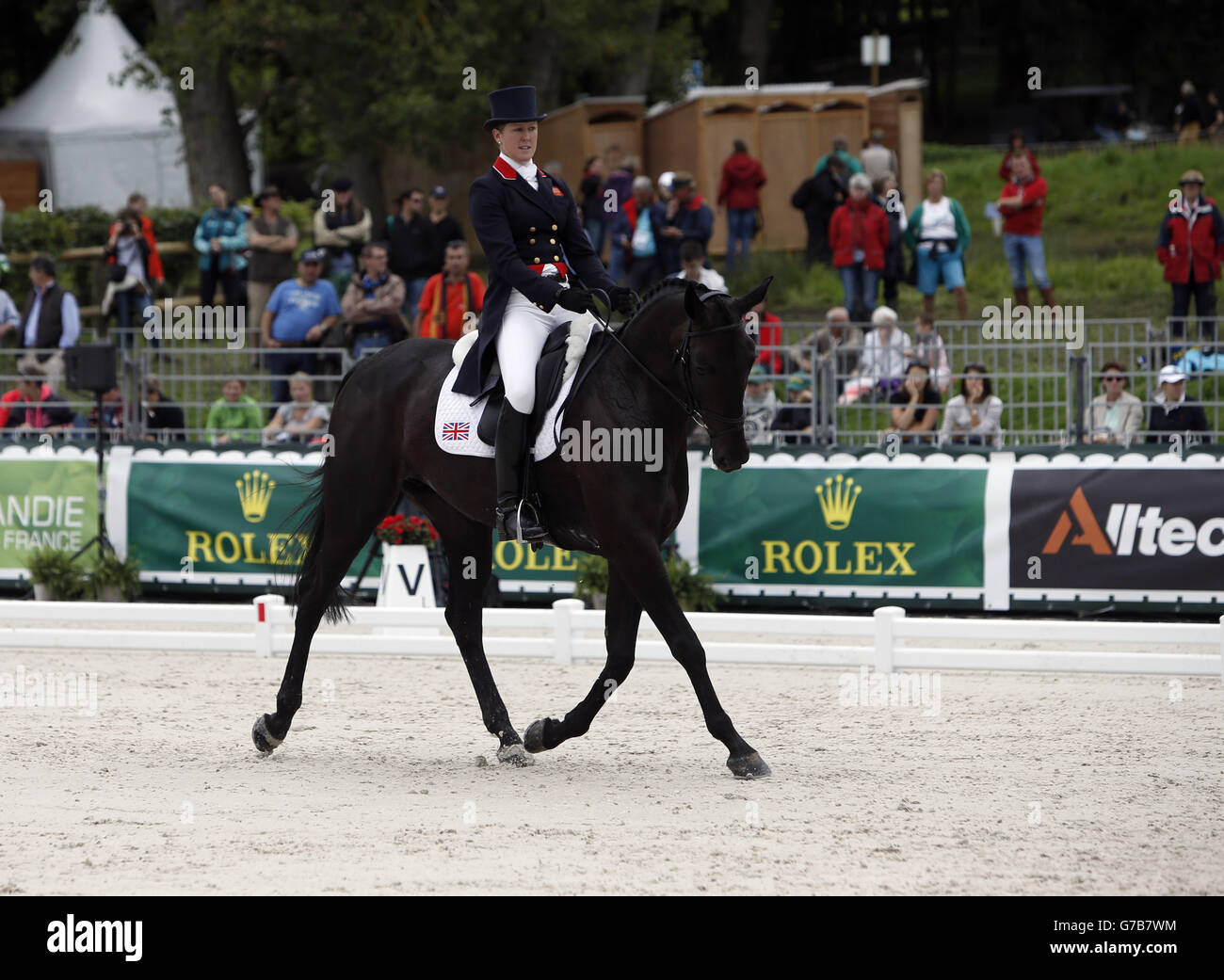 Great Britain's Nicola Wilson riding Annie Clover competes in the ...