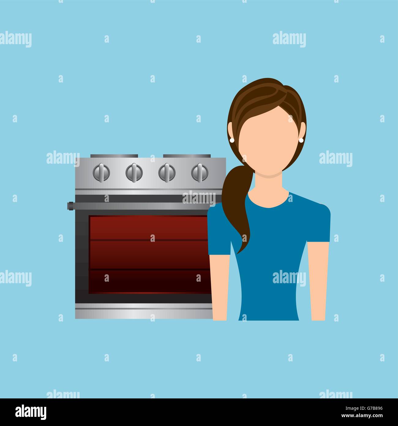 Woman female avatar kitchen hi-res stock photography and images - Alamy