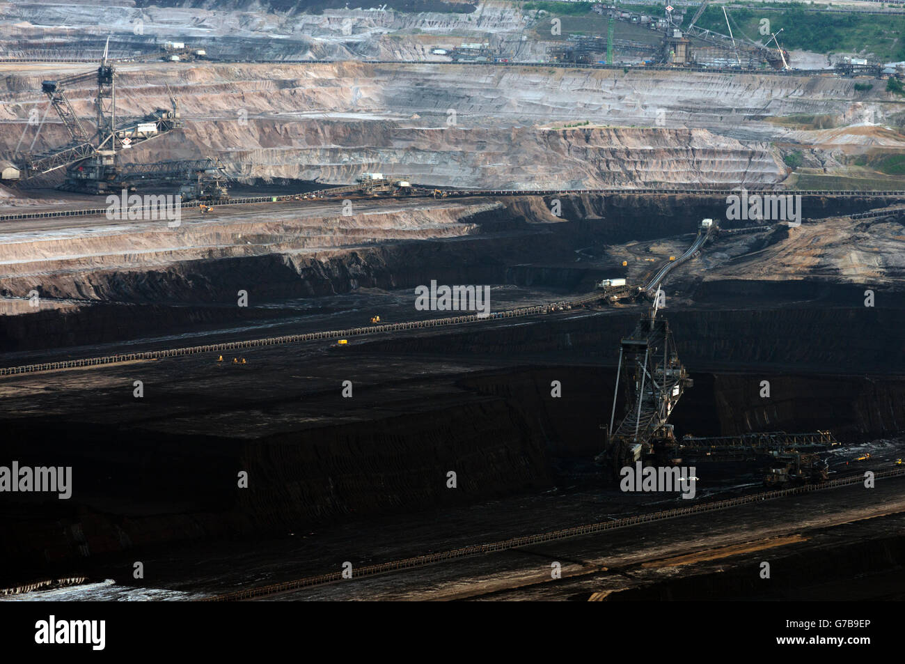 Hambach opencast strip mine, Elsdorf, North Rhine-Westphalia, Germany ...
