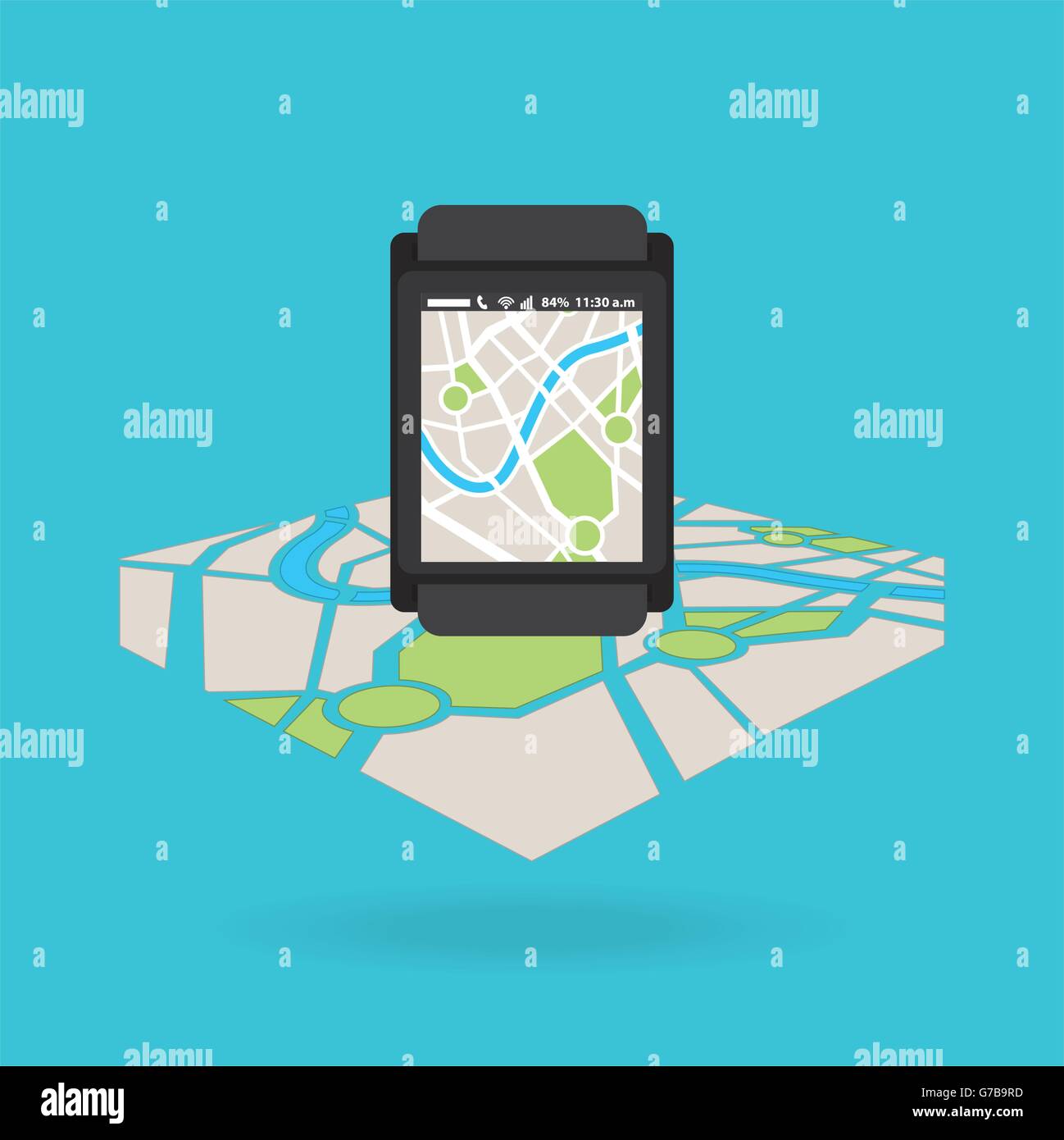 gps service design Stock Vector Image & Art - Alamy