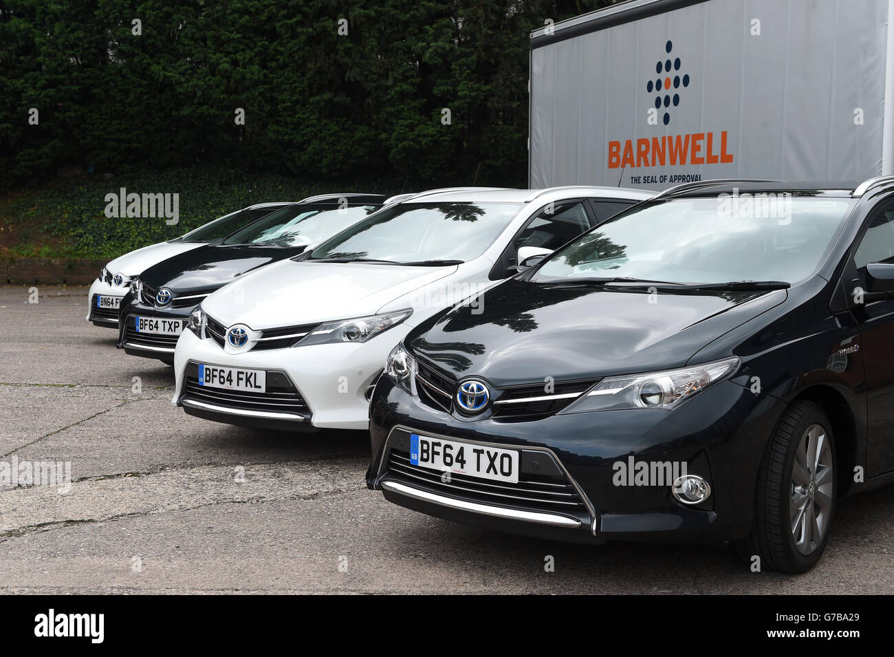 Toyota Fleet Handover to Barnwell - Birmingham. A fleet of Toyota cars ...