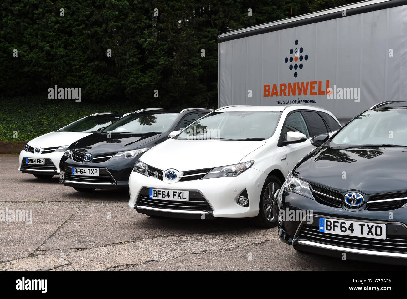 Toyota Fleet Handover to Barnwell - Birmingham. A fleet of Toyota cars ...