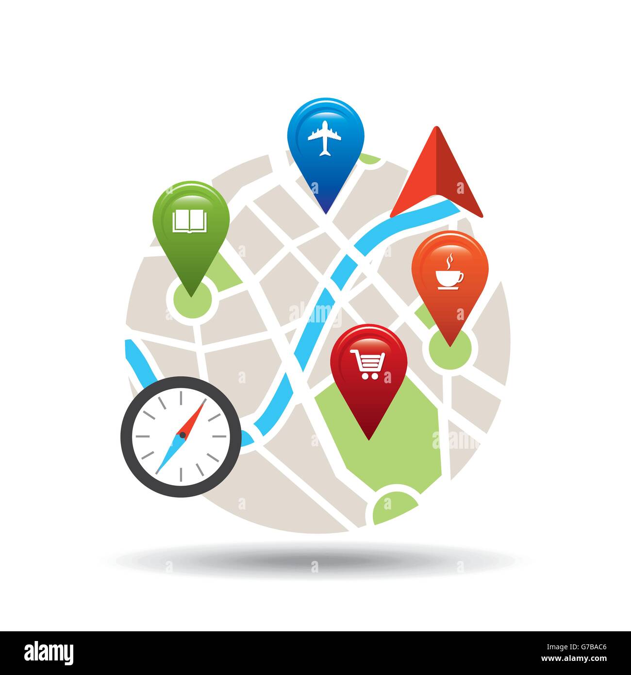 gps service design Stock Vector Image & Art - Alamy