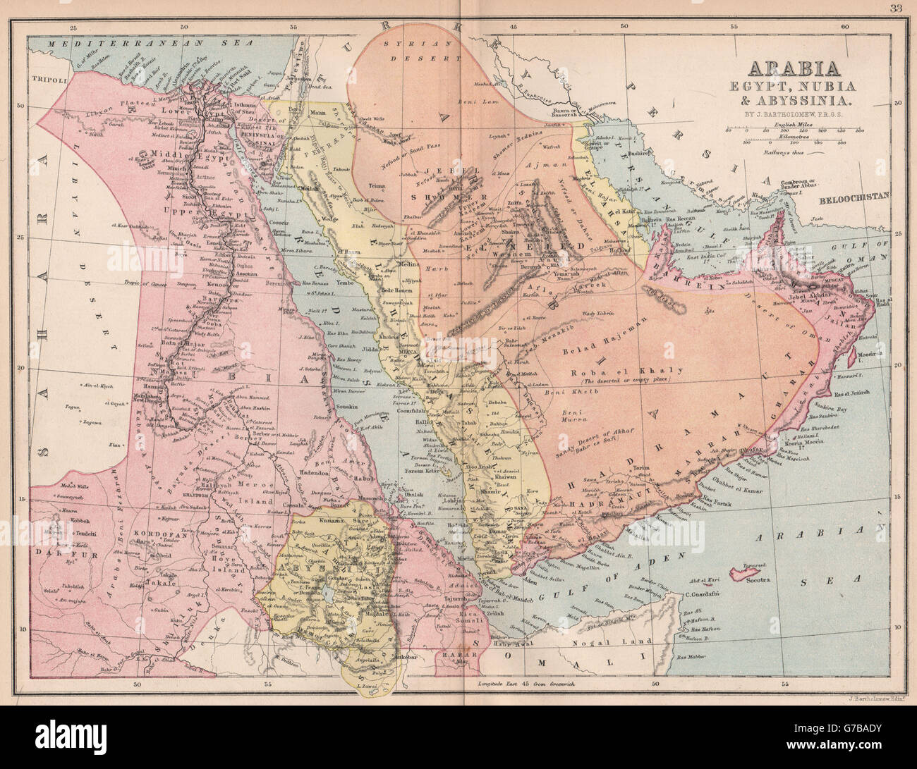 ARABIA EGYPT NUBIA ABYSSINIA. Abou Thubbi (Abu Dhabi) Debai (Dubai ...
