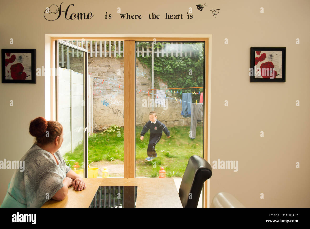 Residents catherine and callum mcnulty in their new apartment hi-res ...