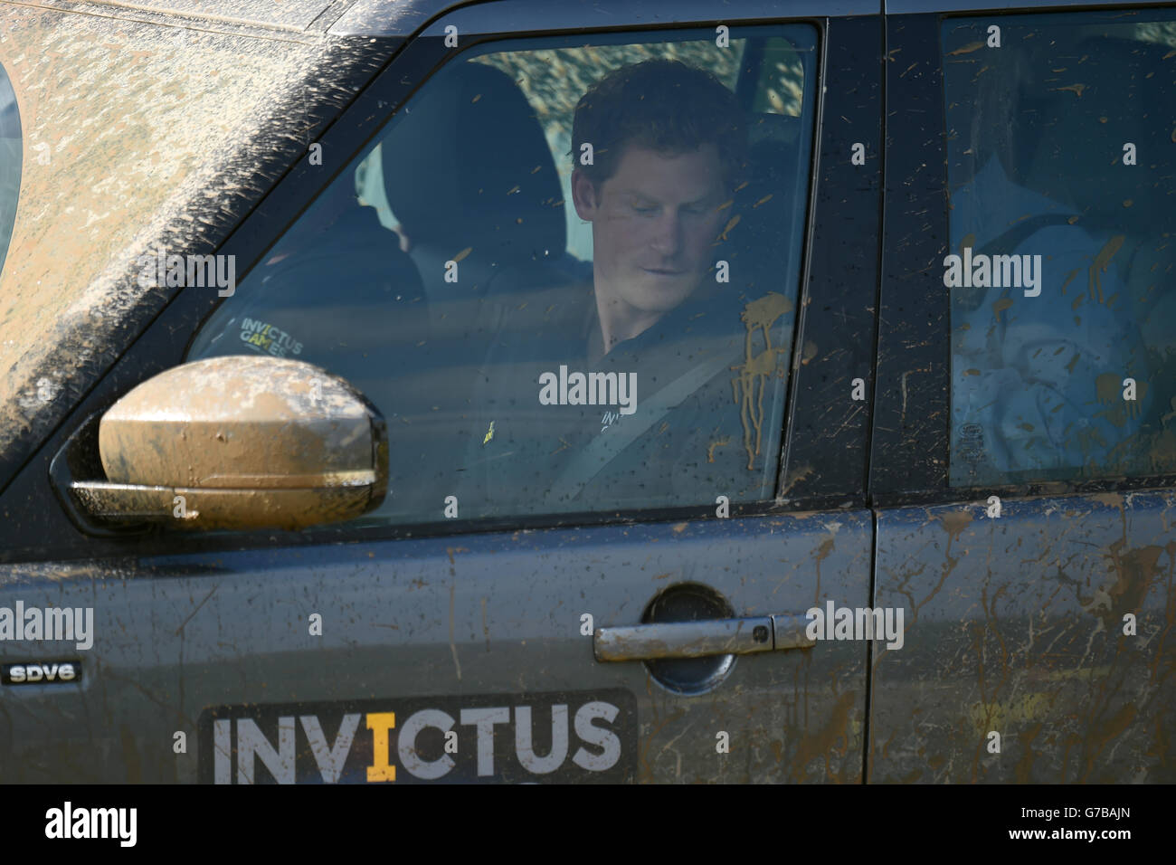 Prince Harry takes a ride around the Jaguar Land Rover Driving ...