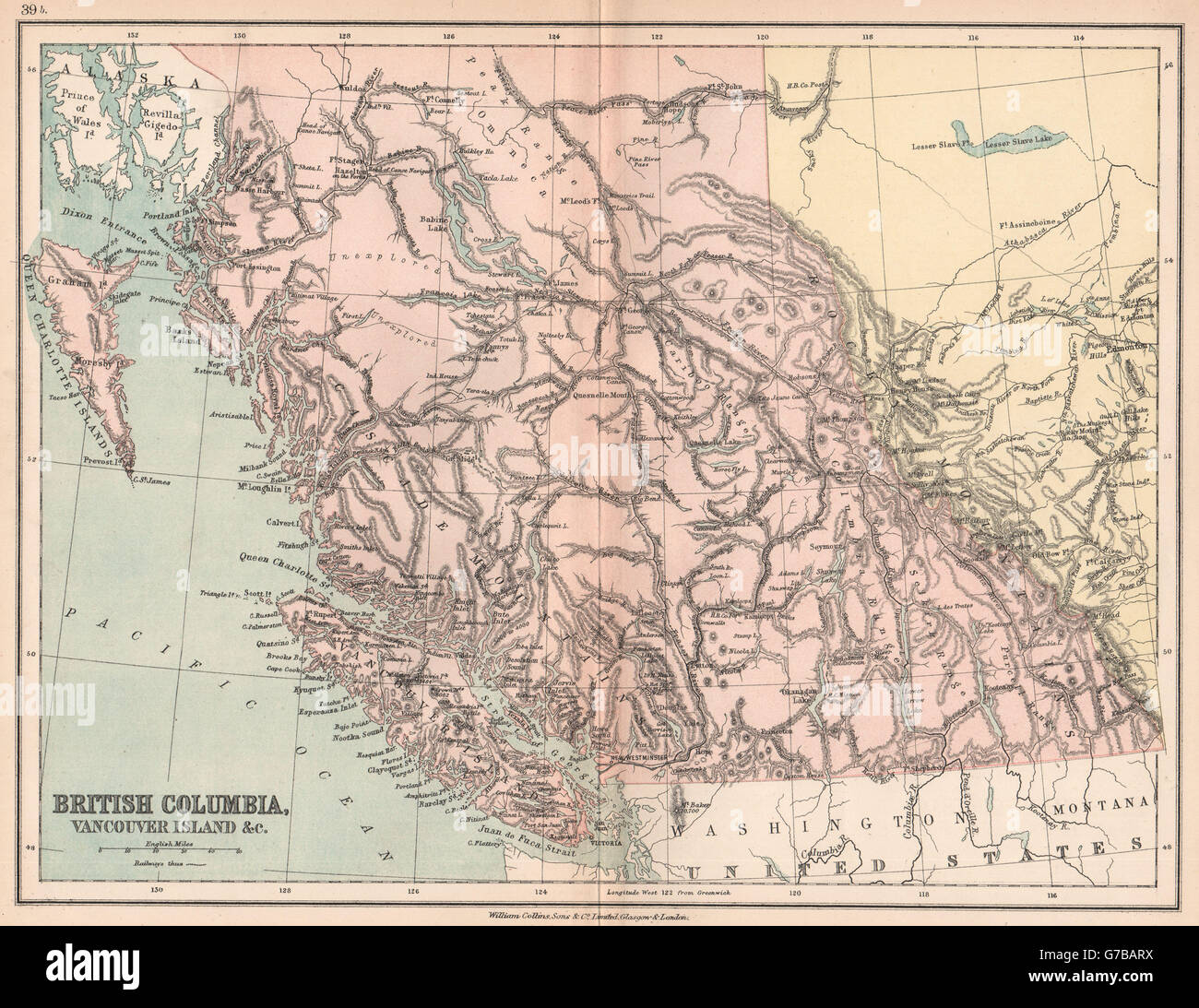 Vintage map of new westminster hi-res stock photography and images - Alamy